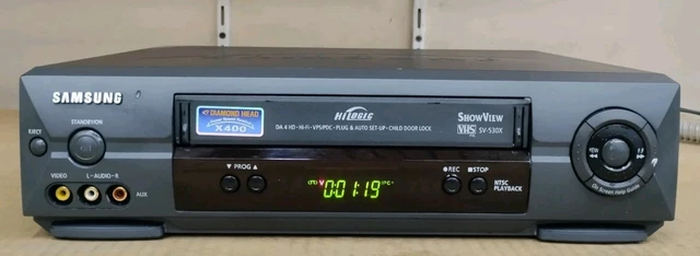 SAMSUNG SV-500X VIDEOREGISTRATORE Vhs 6 Testine Hi-Fi Stereo Con ...