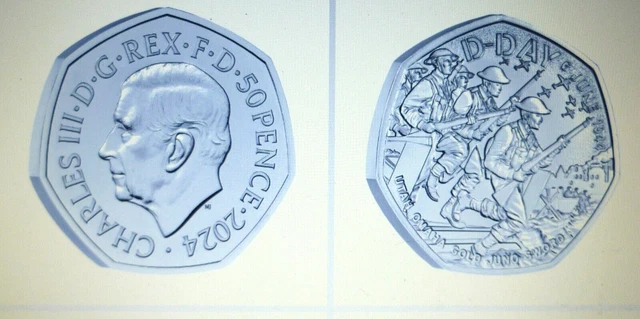 2024 80TH ANNIVERSARY of D-DAY Royal Mint 50p Coin Pack £14.95 ...