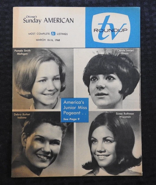 GUIDE RÉGIONAL TV Roundup 1968 America's Junior Miss Beauty Pageant IL ...