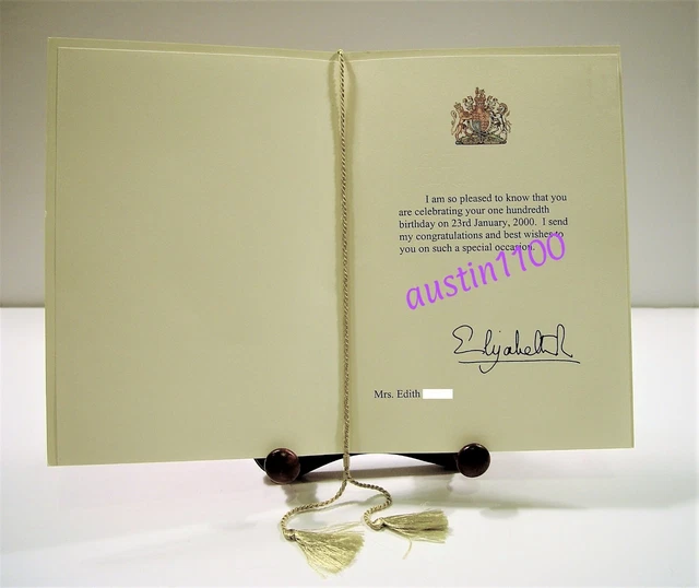 RARE QUEEN ELIZABETH II Official 100th Birthday Greetings Card EUR 458 ...