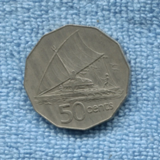 1976 FIJI 50 cent Coin Sailing Polynesian boat N-805 $5.00 - PicClick AU