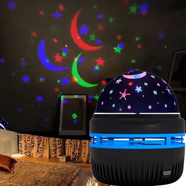 STARRY NIGHT LIGHT Projector Star Sky Moon Lamp Kids Bedroom Lights ...