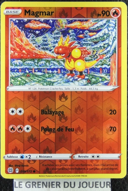 CARTE POKÉMON MAGMAR 019/172 REVERSE STARS ÉTINCELANTES FR NEUF EUR 1 ...