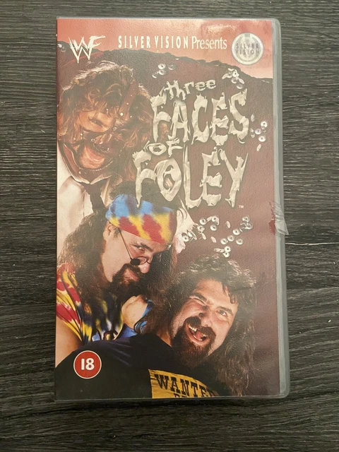 WWF THREE FACES of Foley VHS Video Tape - WWE ECW WCW Wrestling Mick ...