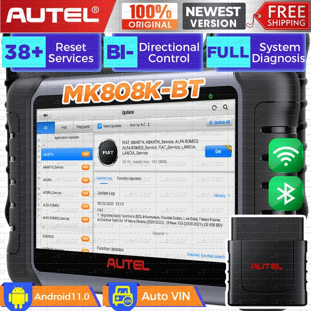 2024 AUTEL MAXICOM Mk808k-bt Pro Diagnostic Bidirectional Bluetooth ...