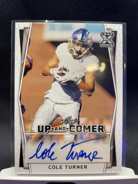 COLE TURNER RC recrue auto autographe feuilletée et comer 2022 UC-Ct1 ...