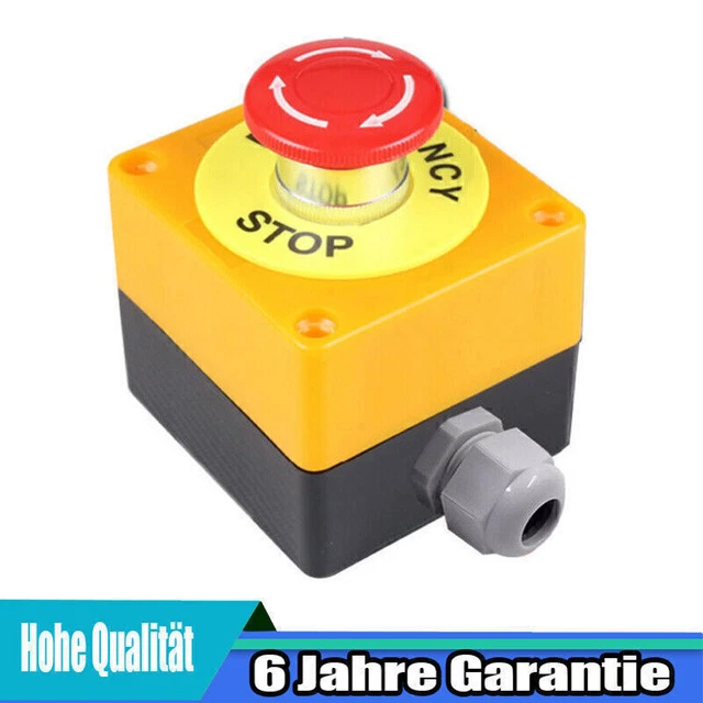 EMERGENCY STOP BUTTON stop switch twist to release Mushroom Stop Key ...