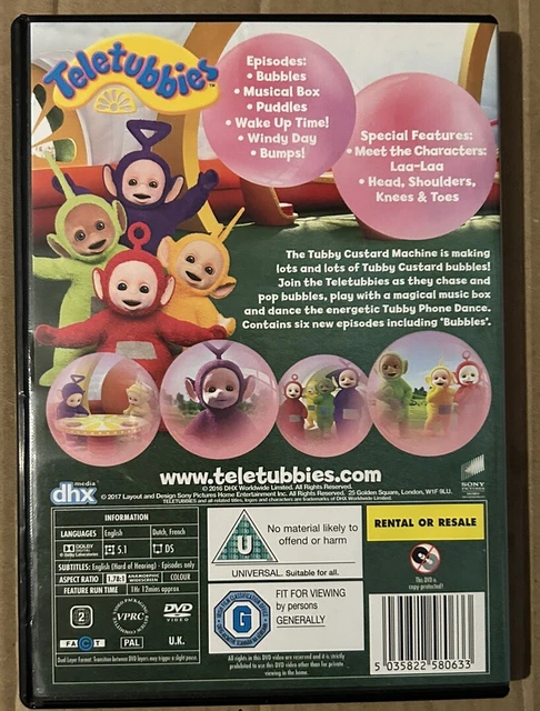TELETUBBIES BUBBLES DVD Children (2017) Jeremiah Krage Kids VGC TV £3. ...