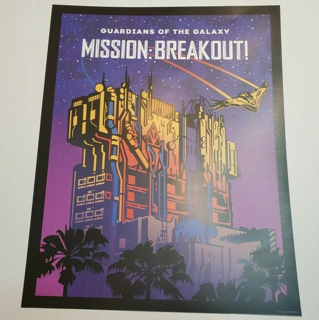 GUARDIANS OF THE Galaxy Mission Breakout Poster Authentic 11x14 Disney ...