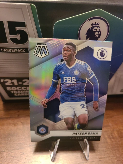 2021-22 PANINI MOSAIC Premier League Patson Daka Silver Prizm Leicester ...