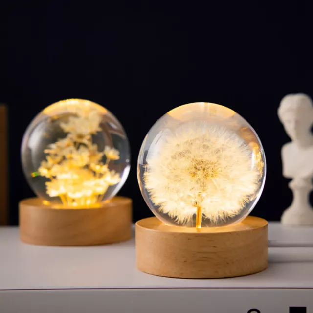 FLOWER CRYSTAL BALL Night Light Flower Desk Lamp Round Ball Night Lamp ... FLOWER CRYSTAL BALL Night Light Flower Desk Lamp Round Ball Night Lamp ...