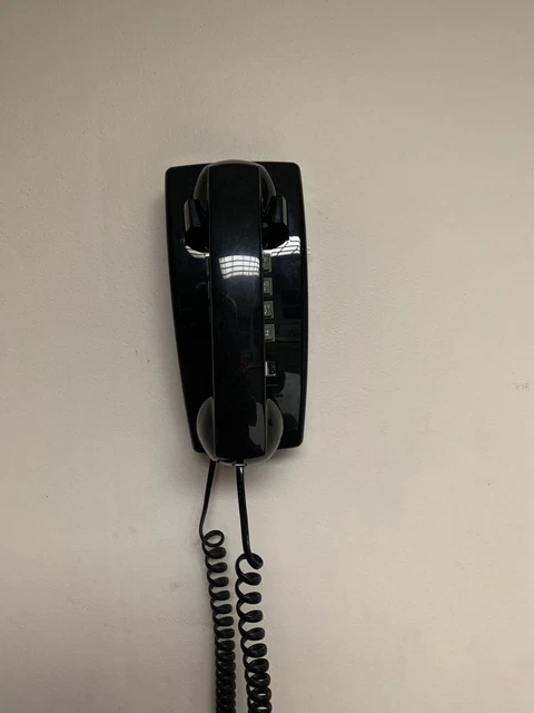 VINTAGE PREMIER BLACK Wall Phone Push Button Corded Tested From James ...