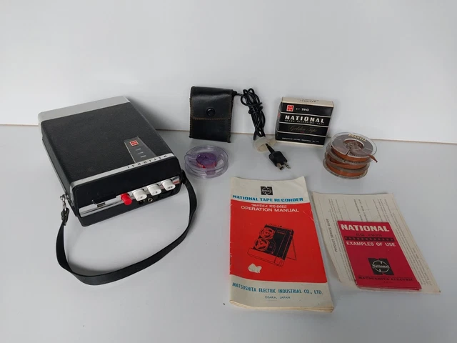 VINTAGE NATIONAL MINI Reel To Reel Recorder Player RQ-202S 1965 $250.00 ...