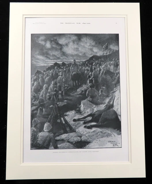 BOER WAR GENERAL Ian Hamilton Gordon Highlanders Antique Military Print ...