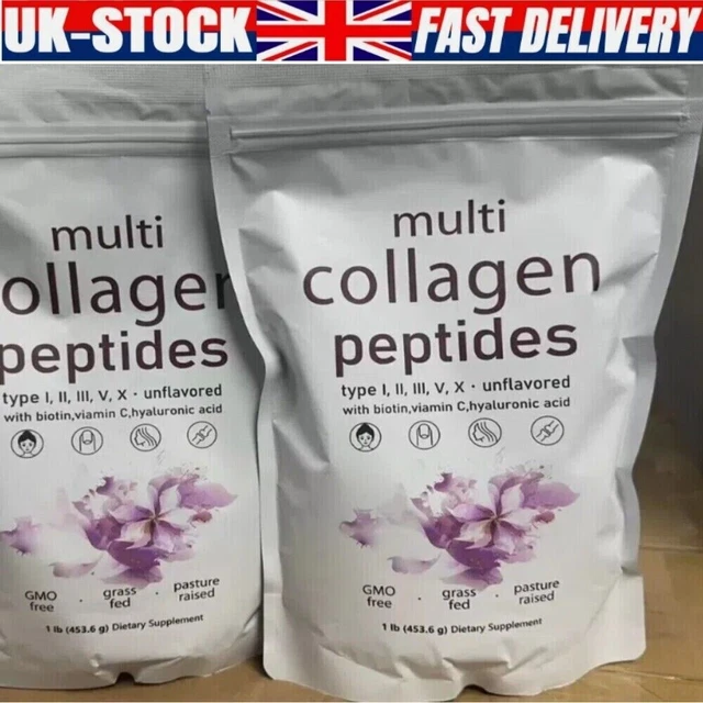 MULTI COLLAGEN PEPTIDES Powder Hydrolyzed Protein Peptides 1LB, 2LB £11 ...