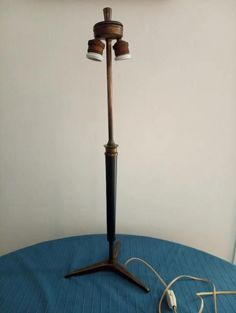 RARE LAMPE VINTAGE gainé cuir Jacques Adnet 1950 EUR 400,00 - PicClick FR