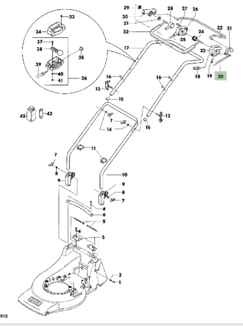 GENUINE JOHN DEERE Mower Drive Cable SA34464 R40 R43 R43S R43V R43VE £ ...