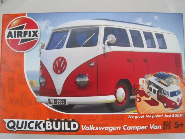 VW VOLKSWAGEN CAMPER Van Oldtimer Bus Quick-Build Plastikbausatz *NEU ...