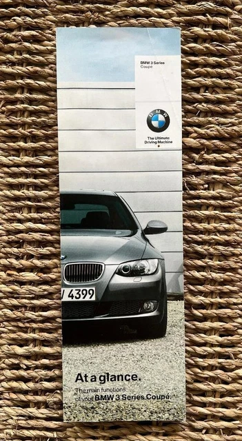 BMW 3 SERIES Coupe At A Glance- Quick Reference Guide - Not Handbook ...