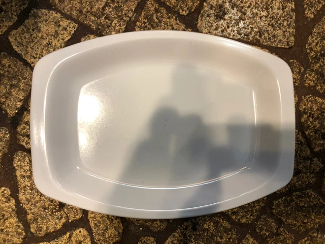 VINTAGE ALADDIN TEMP Rite Reusable Plastic Plates SET OF 6 IVORY #2066 ...