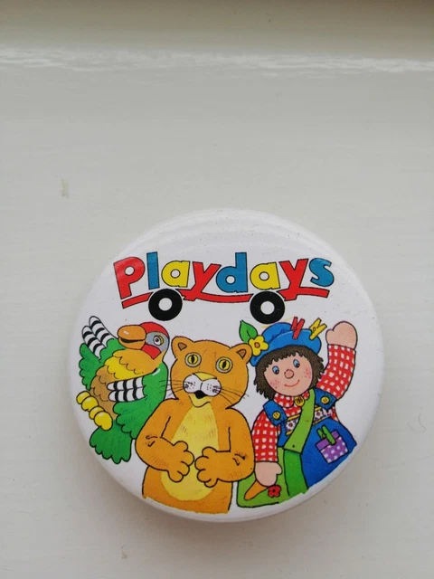 VINTAGE RARE PLAY Days Bbc Children's Tv Show Button Badge 90'S Retro Kitsch £3.00 - PicClick UK