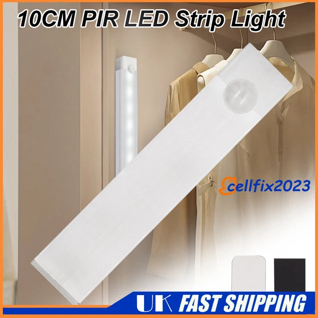 10CM LED STRIP Night Light PIR Cold White Magnetic Home Step Cabinet ...