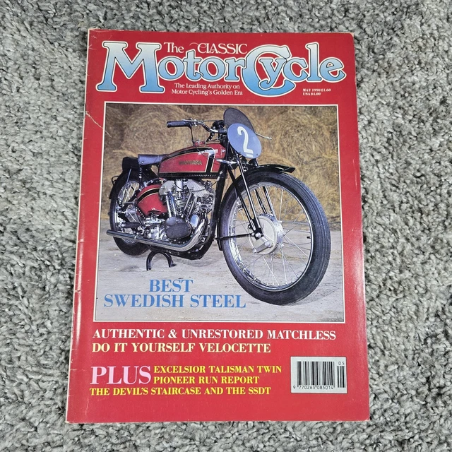 RARE VINTAGE CLASSIC Motorcycle Magazine May 1990 Husqvarna Swedish ...