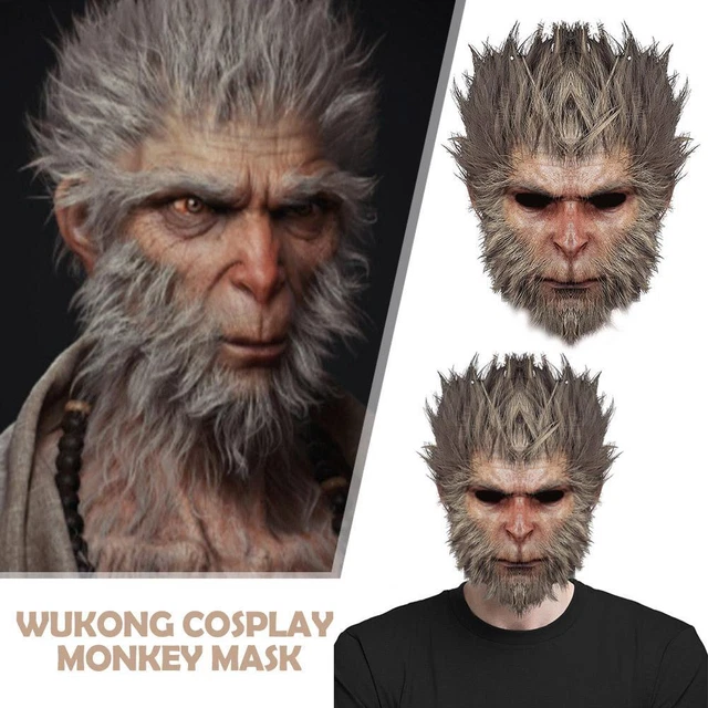 BLACK MYTH: WUKONG 3D Cosplay Monkey King Mask Headgear Halloween Party ...