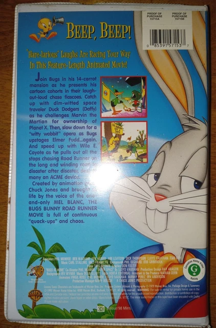 THE BUGS BUNNY Road Runner Movie VHS $1.00 - PicClick CA