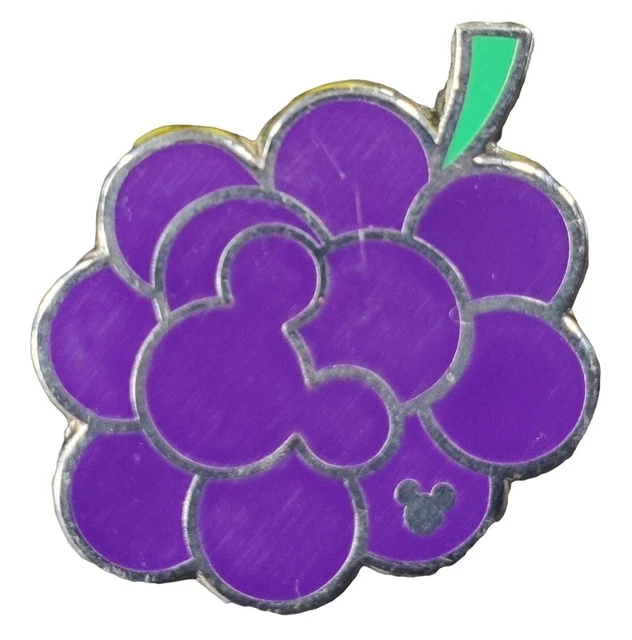 DISNEY GRAPES TRADING Pin Hidden Mickey Bunch Fruit Lapel Pin Brooch ...