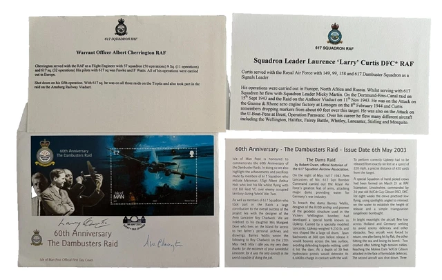 WW2 RAF DAMBUSTERS 617 Squadron Aircrew Signatures X2 & Details ...