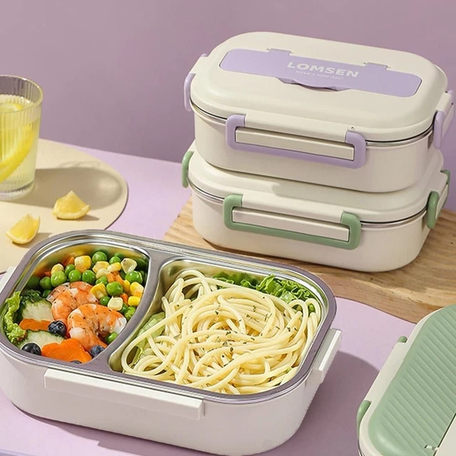 MICROWAVABLE INSULATED BENTO Box Stainless Steel Picnic Box Cute Lunch ...