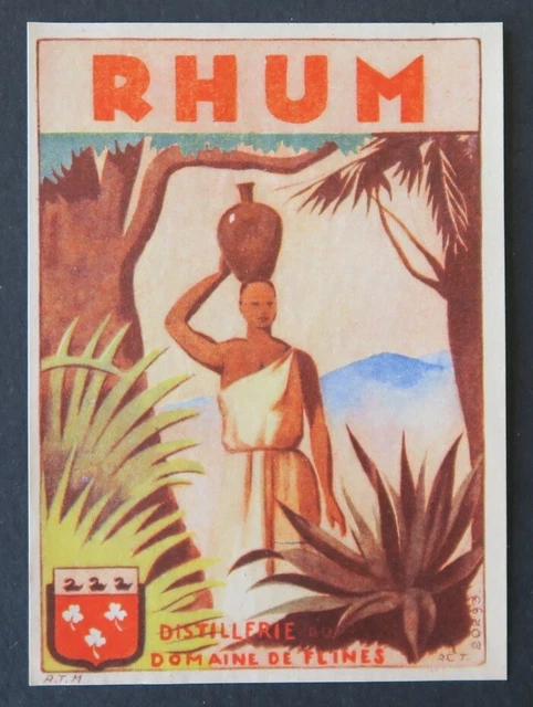 ANCIENNE ETIQUETTE RHUM Distillerie Du Domaine De Flines EUR 6,00 ...