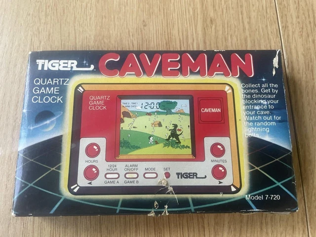 VINTAGE TIGER ELECTRONICS Caveman (1982, LCD, Handheld Quartz Game ...