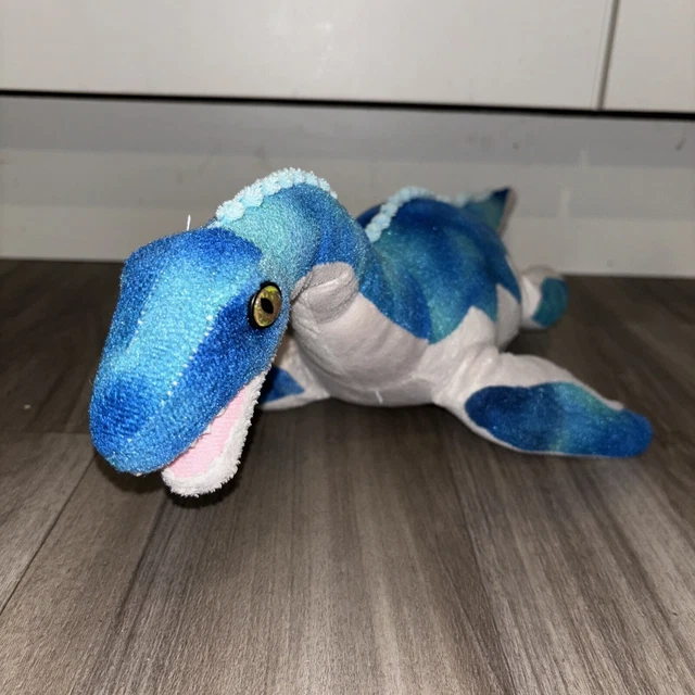 NATURE PLANET PLESIOSAURUS Plush Soft Toy Blue / White Rare Dinosaur ...