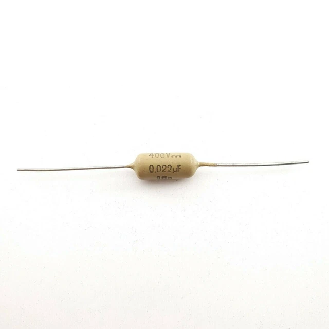 1 X 22K 22000pF 0.022uF 400V 10% MOUTARDE MULLARD B6p (PHILIPS) MMC EUR ...