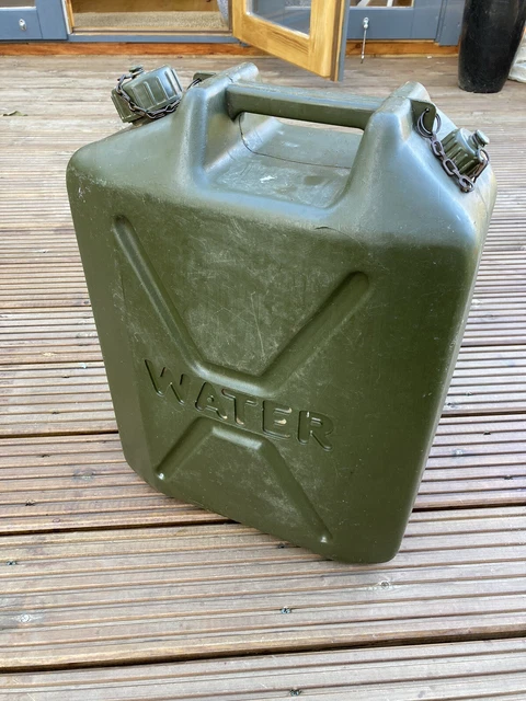 BRITISH ARMY 1965 Dated Green Military Plastic Jerry Can Water ...