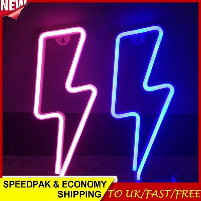 LED FLASH SHAPED Sign Neon Lights USB Battery Operated Hanging Night ...
