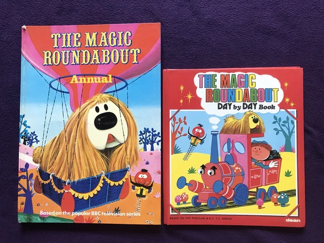 MAGIC ROUNDABOUT ANNUAL 1974 + DAY BY DAY BOOK Children’s TV Programme ...