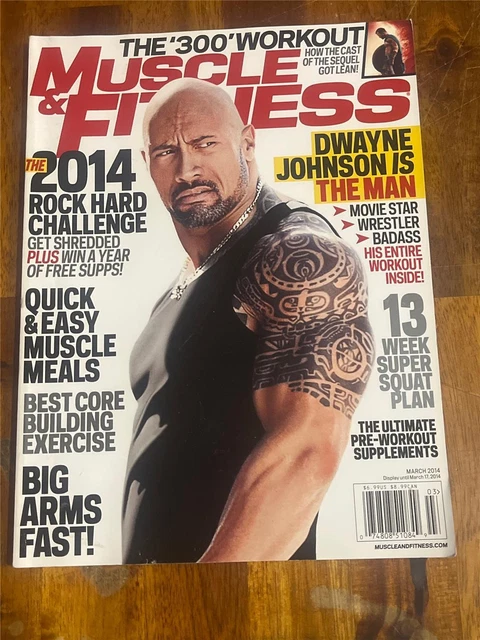 MUSCLE & FITNESS bodybuilding magazine DWAYNE The Rock JOHNSON 3-14 (no ...