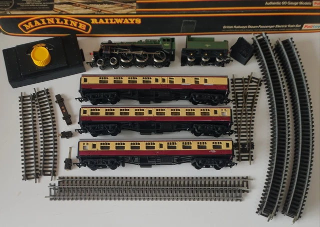 MAINLINE BRITISH RAILWAYS PALITOY OO-guage Model Steam Train Set LOCO ...
