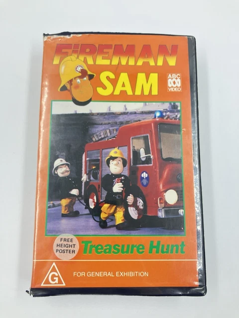 FIREMAN SAM: TREASURE Hunt - 1991 ABC Kids VHS Video - Clamshell Case ...
