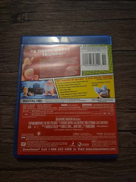 1.1 CAPTAIN Underpants: The First Epic Movie (Blu-ray) $7.49 - PicClick CA