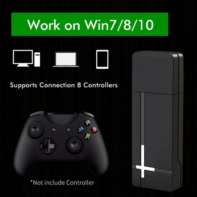 FR 2.4GHZ PC Gamepad Controller Adapter USB Joystick Wireless Receiver ...