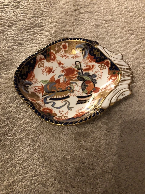 ANTIQUE ROYAL CROWN Derby Imari Shell / Oyster Shaped Dish 1890-1921 ...