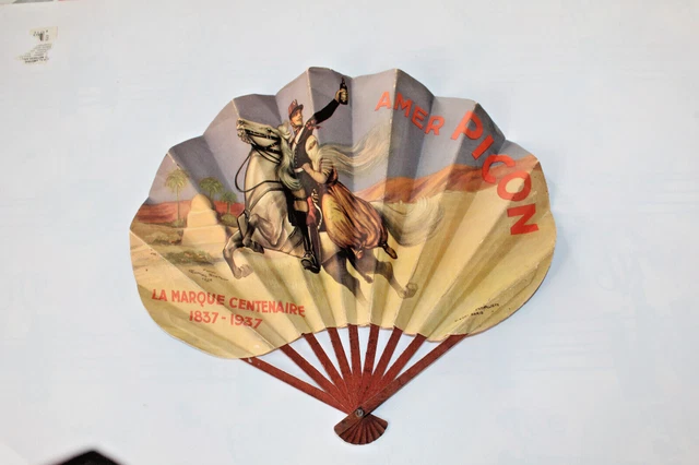 EVENTAIL DOUBLE PUBLICITÉ Picon et Pikina, années 30. EUR 15,00 ...