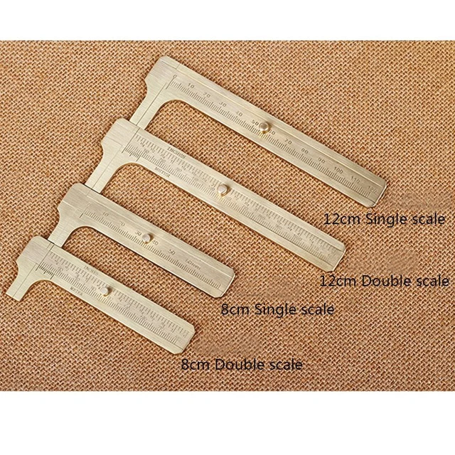 DOUBLE SCALE VERNIER Caliper Solid Brass Sliding Gauge Sliding ...