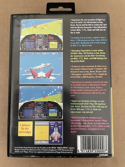 SEGA MEGADRIVE F22 Interceptor Advanced Tactical Fighter Boîte Complète ...