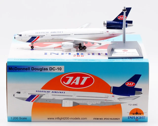INFLIGHT 1:200 YUGOSLAV McDonnell Douglas DC-10-30 Diecast Aircraft ... INFLIGHT 1:200 YUGOSLAV McDonnell Douglas DC-10-30 Diecast Aircraft ...