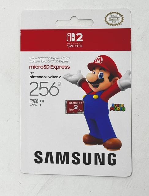 NINTENDO SWITCH 2 Micro SD Express Card 256GB MARIO Edition Samsung ...